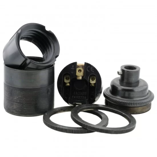 Art Deco Emporium | Traditional Edison Screw Bulb Holder (E27) with 2 ...