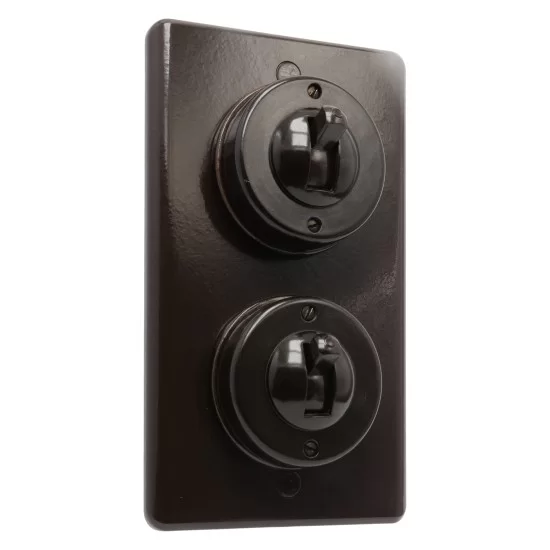 Repaireum Ltd | Vintage Crabtree 2Gang Bakelite Light Switch on a ...