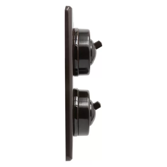 Art Deco Emporium | Vintage Crabtree 2Gang Bakelite Light Switch on a ...
