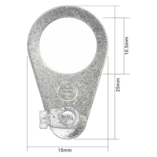 Art Deco Emporium 5 Pack M10 Zinc Plated Earth Tag with Brass Screw ...