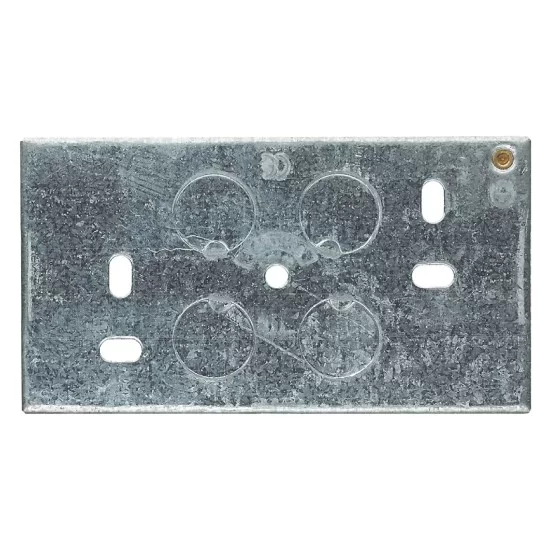 Art Deco Emporium | APPLEBY 2-GANG GALVANISED STEEL BACK BOX 47MM