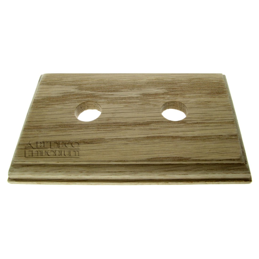 Art Deco Emporium | Solid Oak Switch Mount Pattress 2Gang for 2 Switches