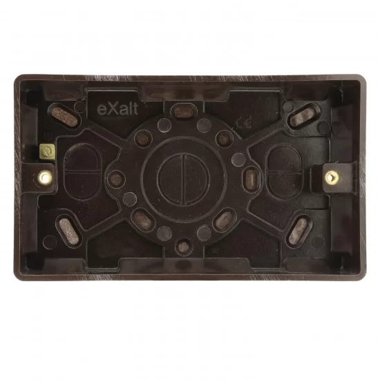 Art Deco Emporium | Dark Brown Surface Mount Pattress Back-Box -2-Gang-25mm
