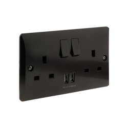 Buy eXalt brown plug sockets and switches from www.art-deco-emporium.co.uk