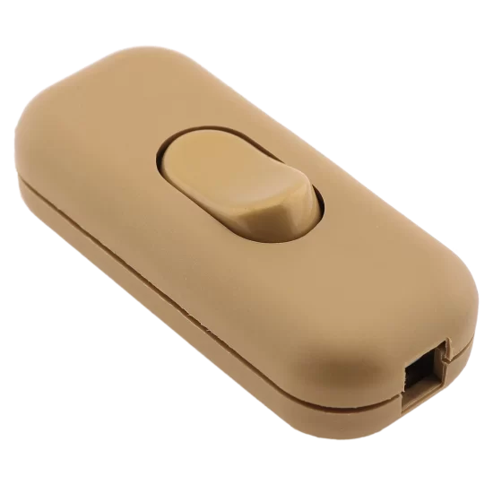 Art Deco Emporium | Small In-line Rocker Switch 3 Wire 1 Way in Gold