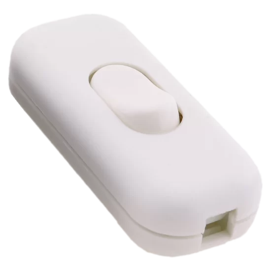 Art Deco Emporium | Small In-line Rocker Switch 3 Wire 1 Way in White