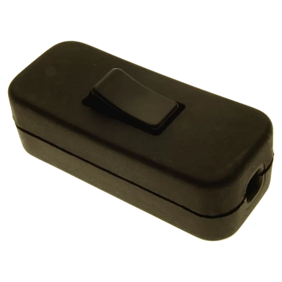 Art Deco Emporium | In-line Rocker Switch 3 Wire 1 Way in Brown