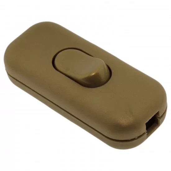 Art Deco Emporium | Small In-line Rocker Switch 3 Wire Dual Pole in Gold