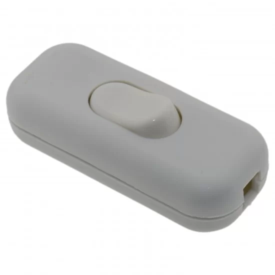 Art Deco Emporium | Small In-line Rocker Switch 3 Wire Dual Pole in White