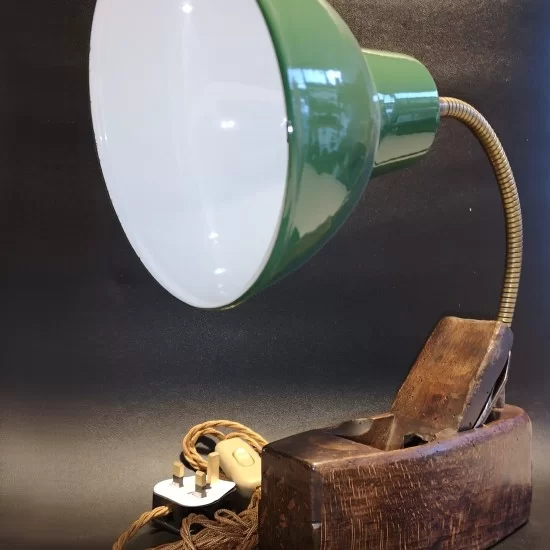 Repaireum | Vintage Plane Desk Lamp Hardwood