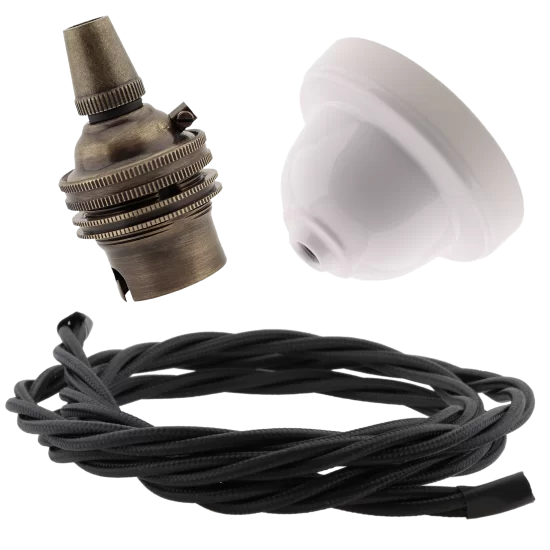 Art Deco Emporium | White Bakelite Ceiling Pendant Kit with B22 Antique ... Art Deco Emporium | White Bakelite Ceiling Pendant Kit with B22 Antique ...