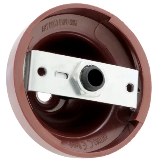 Art Deco Emporium | Ceiling Rose Cup in Brick Red Bakelite