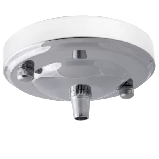 Art Deco Emporium | Large Ceiling Rose with Metal Cord Grip in Silver ...