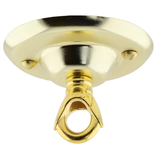 Art Deco Emporium | Ceiling Rose with Deco Style Loop in Brass Effect